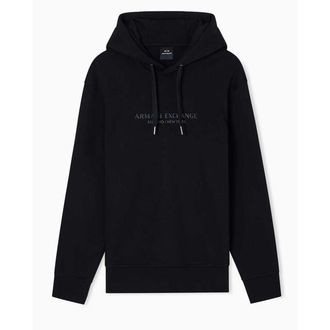 A|X Armani Exchange Marken-Pullover-Hoodie, Schwarz