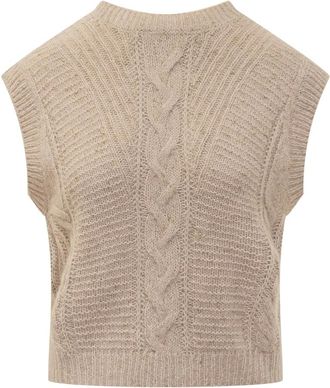 Max Mara Femme, Pulls, Beige, Taille: 42 FR Gilet