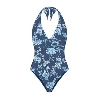 MC2 Saint Barth Flower Birds Damen Badeanzug - - Swimwear - Damen - Blau - S
