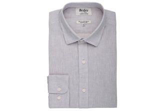 Bexley Silbert - Chemise homme chambray beige clair clair