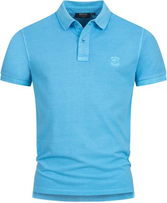 Indicode Herren INJorah Poloshirt aus 100% Baumwolle | Herrenpoloshirt Polokragen Baumwollshirt Alaska Blue, M