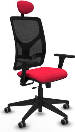 Piqueras y Crespo Stuhl f&uuml;r lange Arbeitsstunden, mit 3D-Armen, h&ouml;henverstellbare Lendenwirbelst&uuml;tze und festes Kopfteil, ausgestattet mit Syncro/Traslack und Schneides