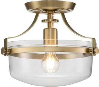 Quoizel Quoizel - Elstead Penn Zylindrische Deckenleuchte aus geb&uuml;rstetem Messing