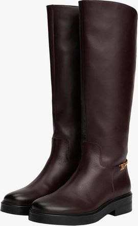 Tommy Hilfiger Lederfahrerstiefel - Rot