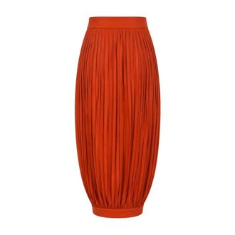 Rowen Rose Puffball Midi Rock - - Skirts - Damen - Rot - 2XS
