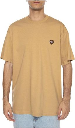 Carhartt Work in Progress Homme, Tops, Brun, Taille: XL Maglietta Girocollo