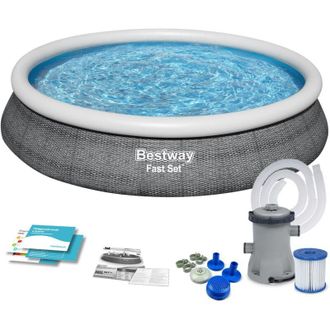 Bestway Pool-Set Bestway Fast Set 457x84 cm Rund mit Kartuschenfilter 2006 l/h