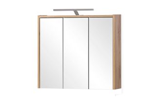 Schildmeyer Spiegelschrank Carlos, Eiche Landhaus Dekor, 65 x 16 x 64 cm