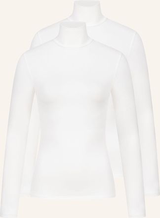 erlich textil Erlich Textil 2er Pack Light Touch Rollkragen Langarmshirt Mit Weichem Lyocell weiss