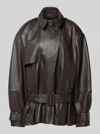Rotate Oversized Jacke aus echtem Lammleder