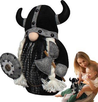 Generic Pl&uuml;schtier Wikinger, nordischer Krieger mit Bart und Schild, dekorative Pl&uuml;schfigur, inspiriert von der skandinavischen Mythologie, Spielzeug f&uuml;r Jung