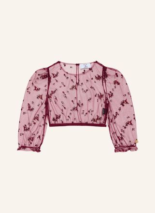 Alpenherz Alpenherz Dirndlbluse Elle Aus Mesh Mit 3/4-Arm rot