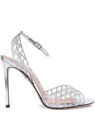 Aquazzura sandales 105 mm en cuir - Argent