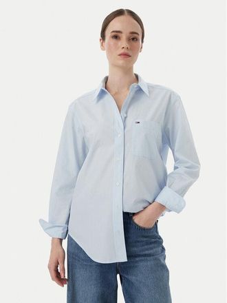 Tommy Jeans Hemd Essential DW0DW23456 Hellblau Relaxed Fit