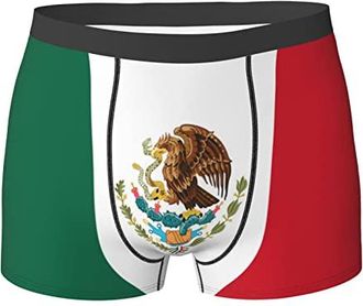 AOOEDM Boxer pour Homme - Motif Drapeau du Mexique, sous-v&ecirc;tement Doux et Respirant