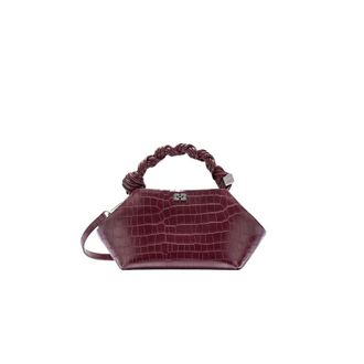 Ganni Femme, Sacs, Rouge, Taille: ONE Size Bou Small Croco Pelinova