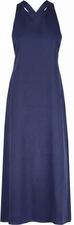 SOLOTRE Femme, Robes, Bleu, Taille: 44 FR Abu Long Dress