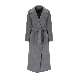 Max Mara Femme, Manteaux, Gris, Taille: 38 FR Tempera Belted Coat