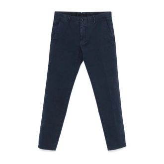 Incotex Marineblaue Baumwoll-Straight-Leg-Hose - - Trousers - Herren - Blau - W33