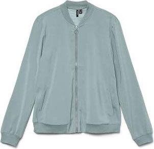 Vero Moda Veste de Tailleur pour Femme Fly Away Col Fermeture &eacute;clair Veste l&eacute;g&egrave;re Polyvalente, Couleurs:Gris, Taille:XS