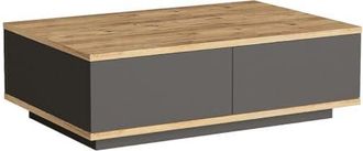 Hanah Home Stylish Coffee Table, Atlantic Pine & Anthracite, 90 x 60 x 28.6 cm | 100% Melamine Coated Particle Board, 18 mm Thick | Modern Design for Living Spac