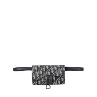 Dior Sac banane vintage en toile Pre-owned - Femme - Pre-owned - Bleu - Taille: ONE Size