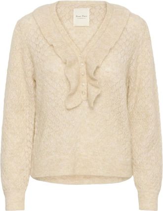 Part Two Femme, Pulls, Beige, Taille: 38 FR V-neck Tricots