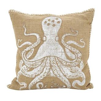 Saro Lifestyle Neptunian Collection Down Filled Octopus Throw Pillow 20