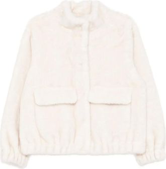 Michael Michael Kors veste en fourrure artificielle à coupe crop - Tons neutres