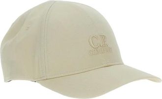 C.P. Company C.p. Company, Homme, Accessoires, Beige, Taille: ONE Size Gabardine Logo Cap