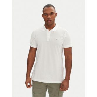 Tommy Jeans Poloshirt DM0DM20676 Wei&szlig; Slim Fit