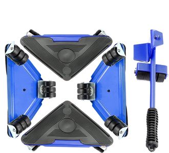 Generico Werkzeugset zum Bewegen von M&ouml;beln, zum Bewegen von M&ouml;beln mit Rollen, hochbelastbare M&ouml;belrollplattform mit Rollen, M&ouml;belerh&ouml;hung mit Stahlplatte