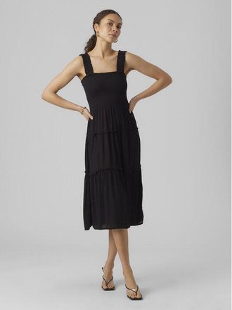 Vero Moda Sommerkleid Menny 10282481 Schwarz Regular Fit