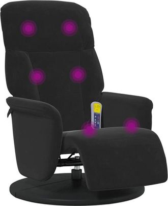 vidaXL Massage Relaxsessel Schwarz 91 x 71 x 105 cm Samt vidaXL