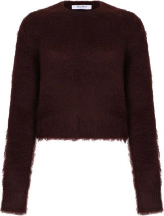 Max Mara Femme, Pulls, Rouge, Taille: 36 FR Pull en Fil de Mohair Cherry