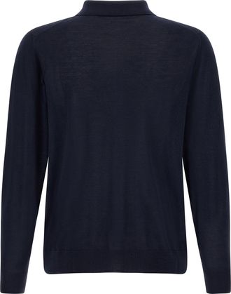Kiton 14-Micron Wool Polo Shirt - Navy