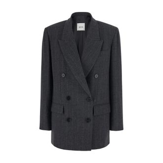 Jucca Prince of Wales Zweireihiger Blazer - - Jackets - Damen - Grau - S