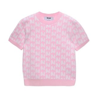 Msgm Rundhals-Strickpullover - - Knitwear - Damen - Rosa - M
