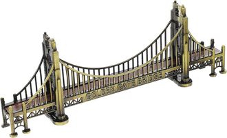 Garneck Großes Brückenmodell Gate Bridge aus Metalllegierung Detailreiche Desktop skulptur und Stilvolle Tischdekoration für Zuhause Büro Amerikanisches Souve