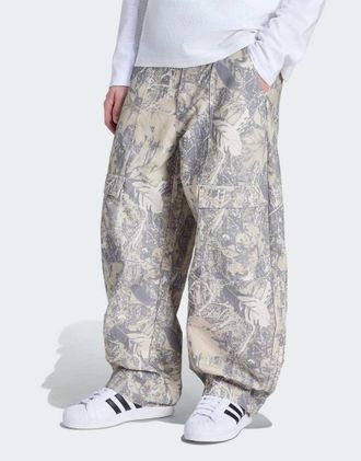 adidas Originals Pantalon de travail cargo en toile - Gris mastic et gris trois-Neutral