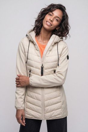Alife And Kickin Sommerjacke Damen YlvaAK A &Uuml;bergangsjacke, Jacke Chevron-Steppung, Kapuze mit Kordelzug, Zwei-Wege-Rei&szlig;verschluss