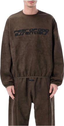 Fear of God Homme, Sweatshirts et sweats &agrave; capuche, Brun, Taille: M Modern Crewneck SweaT-shirt