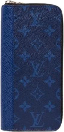 Louis Vuitton Portefeuille zipp&eacute; en toile Pre-owned - Homme - Pre-owned - Bleu - Taille: ONE Size