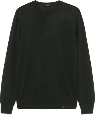 Fay Pullover aus Schurwolle - Grün
