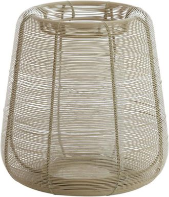 Light & Living Light&living - Kompakt Windlicht adeta Sand mit Glas - &Oslash;28x29 cm