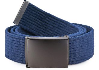 Ladeheid Gürtel Herren Verstellbarer Stoffgürtel aus Baumwolle Gürtel ohne Löcher für Männer Geeignet für Arbeit, Reisen oder Männergeschenke P10 (Navyblau-Gra