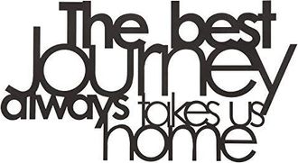 Homemania Wanddekoration, Metall, Schwarz, Standard