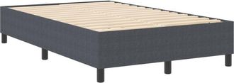 vidaXL Boxspringbett Dunkelgrau 120 x 200 cm Cordstoff Vidaxl