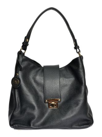 Roberta M Schwarz Rindsledertasche