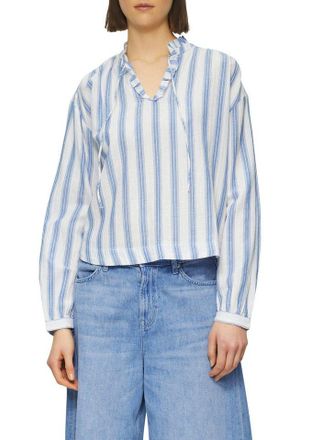 s.Oliver Langarmbluse mit R&uuml;schen und Glitzergarn